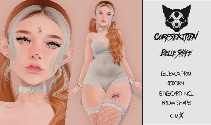 Second Life Marketplace - Corpsekitten - Belle Shape (Prim,Reborn)